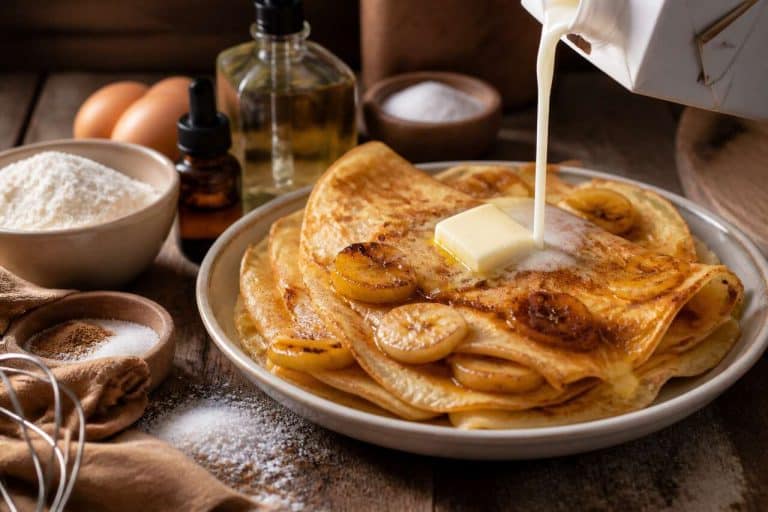 Crêpes flambées au rhum et banane : recette facile et gourmande